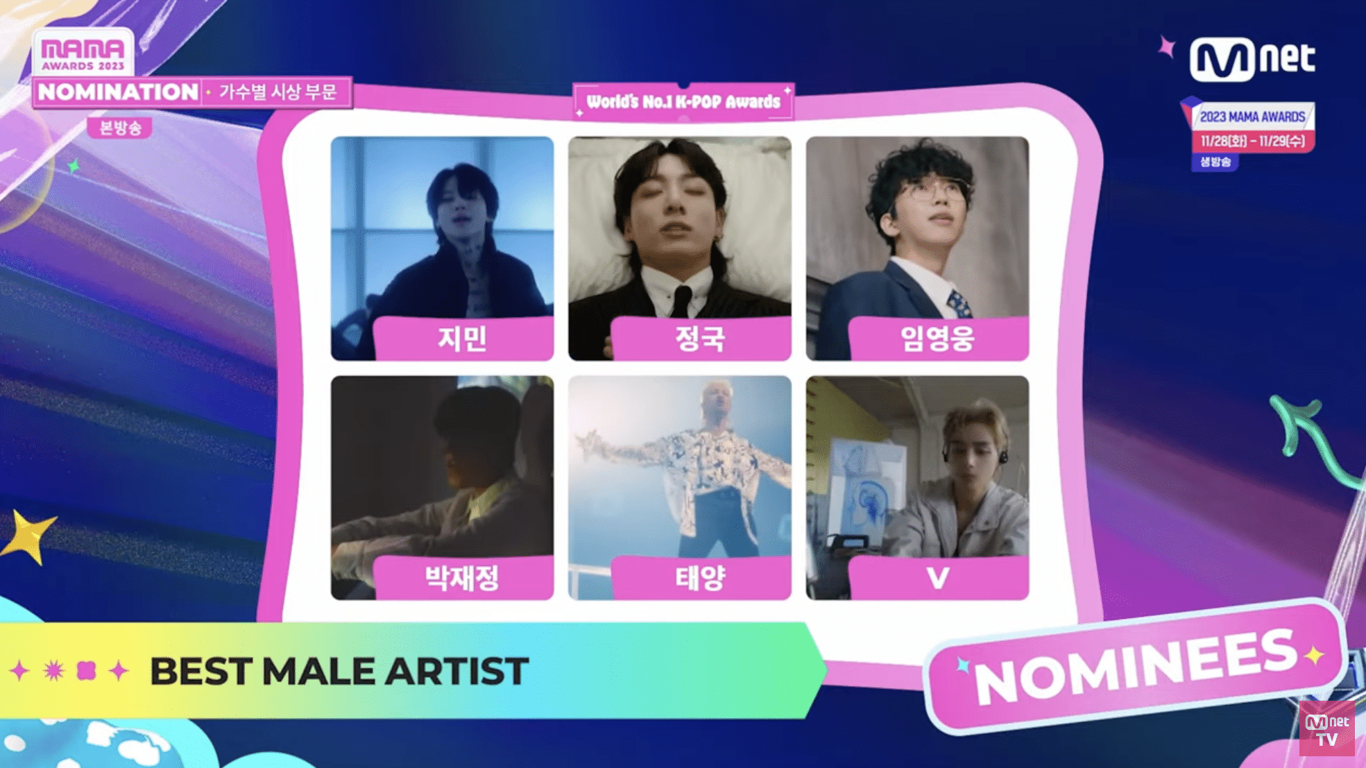 2023 MAMA ノミネーション発表！BTSソロ3人を脅かすイム・ヨンウンの活躍 - DANMEE ダンミ